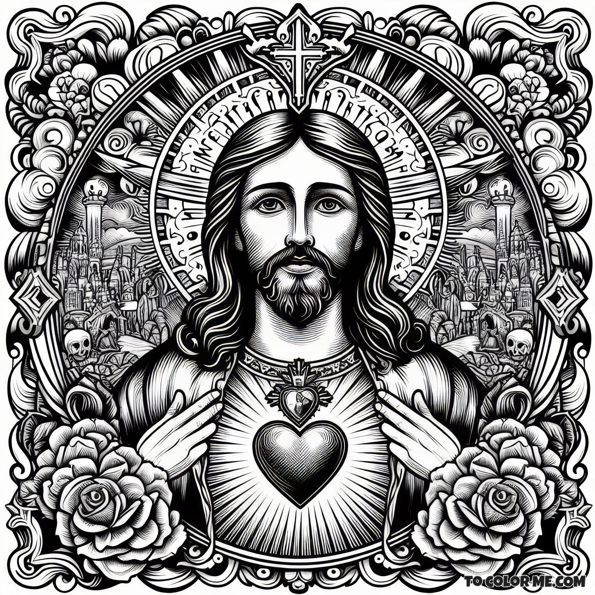 Coloring the Heart of the Savior: A Page of Sacred Love – To Color Me ...