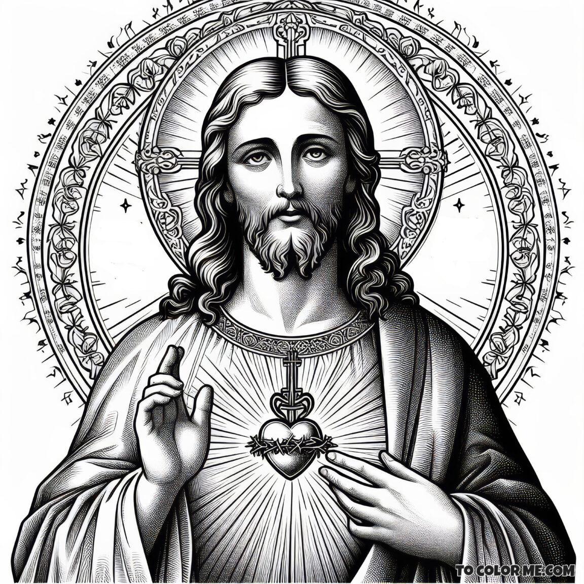 Sacred Heart of Jesus: Coloring Pages of Divine Compassion – To Color ...