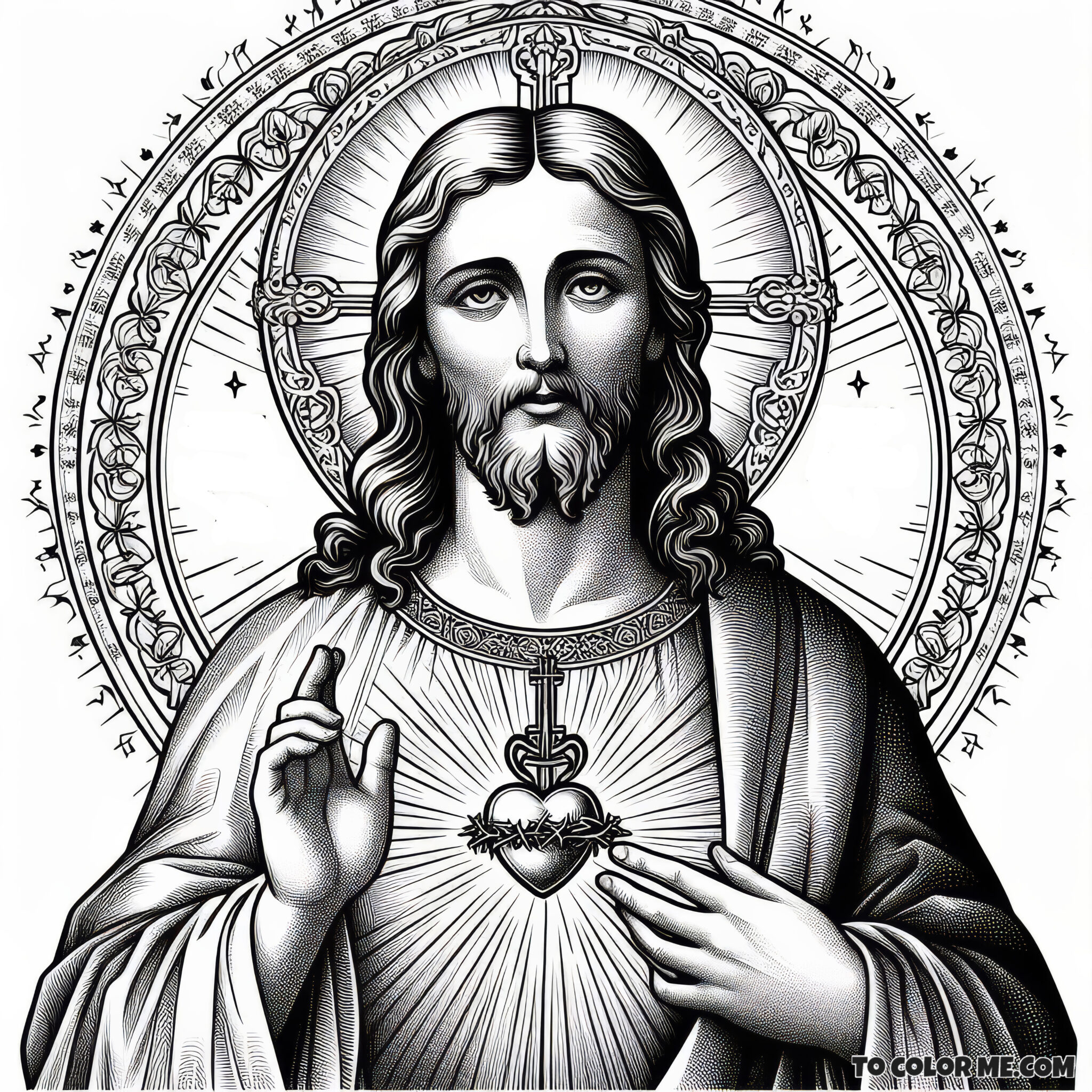 Sacred Heart of Jesus: Coloring Pages of Divine Compassion – To Color ...