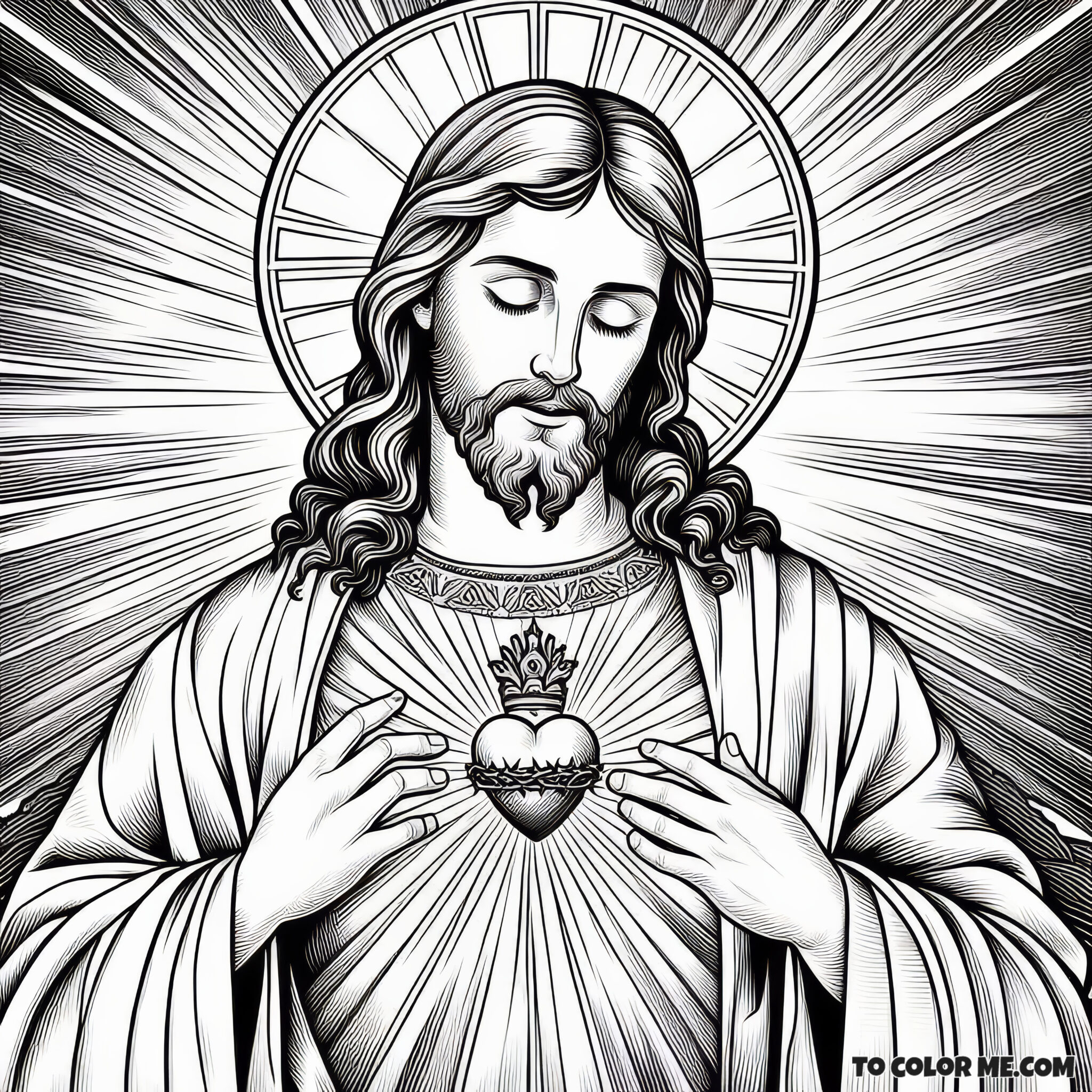 Colorful Adoration: Sacred Heart of Jesus Devotional Page – To Color Me ...