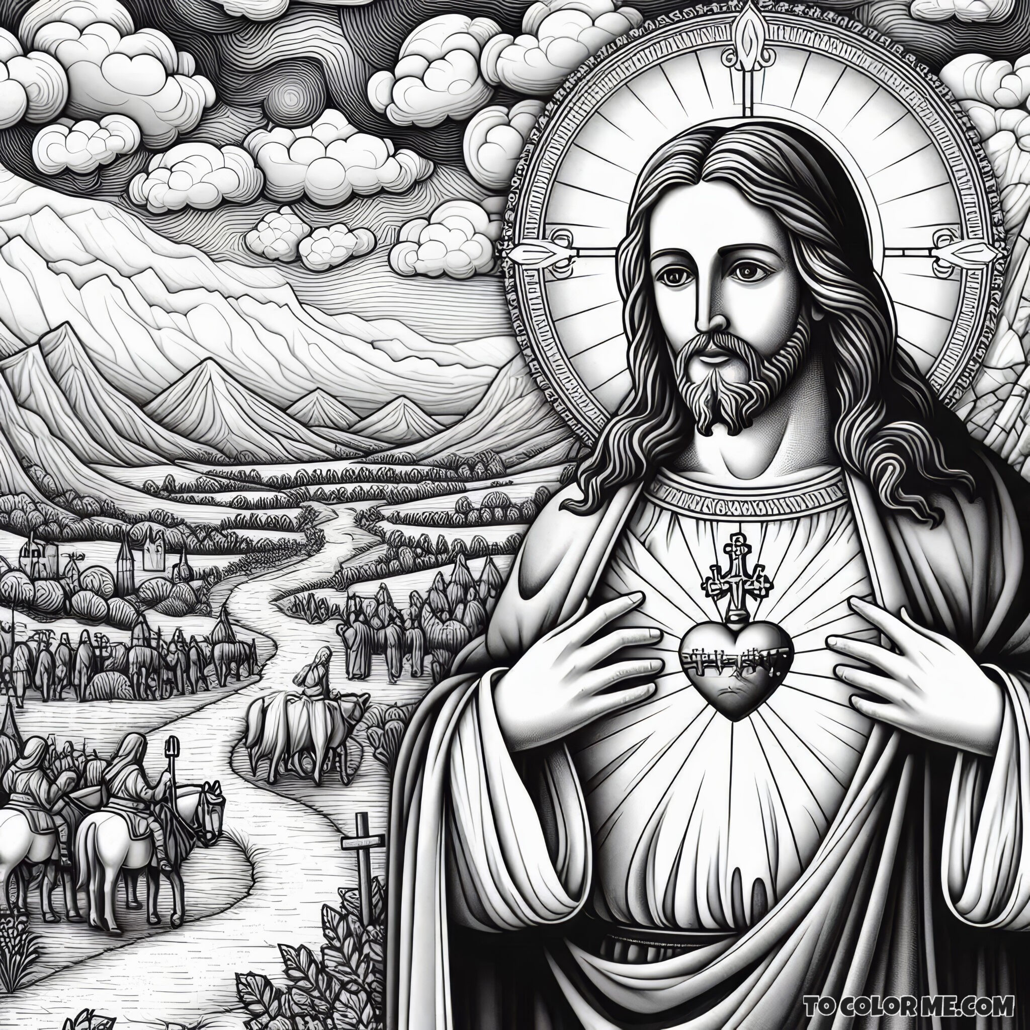 The Heart That Loves Unceasingly: Sacred Heart Coloring Pages – To ...