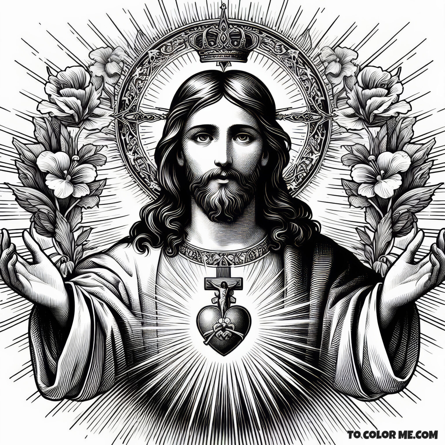 Consecration and Adoration: Coloring the Sacred Heart – To Color Me ...