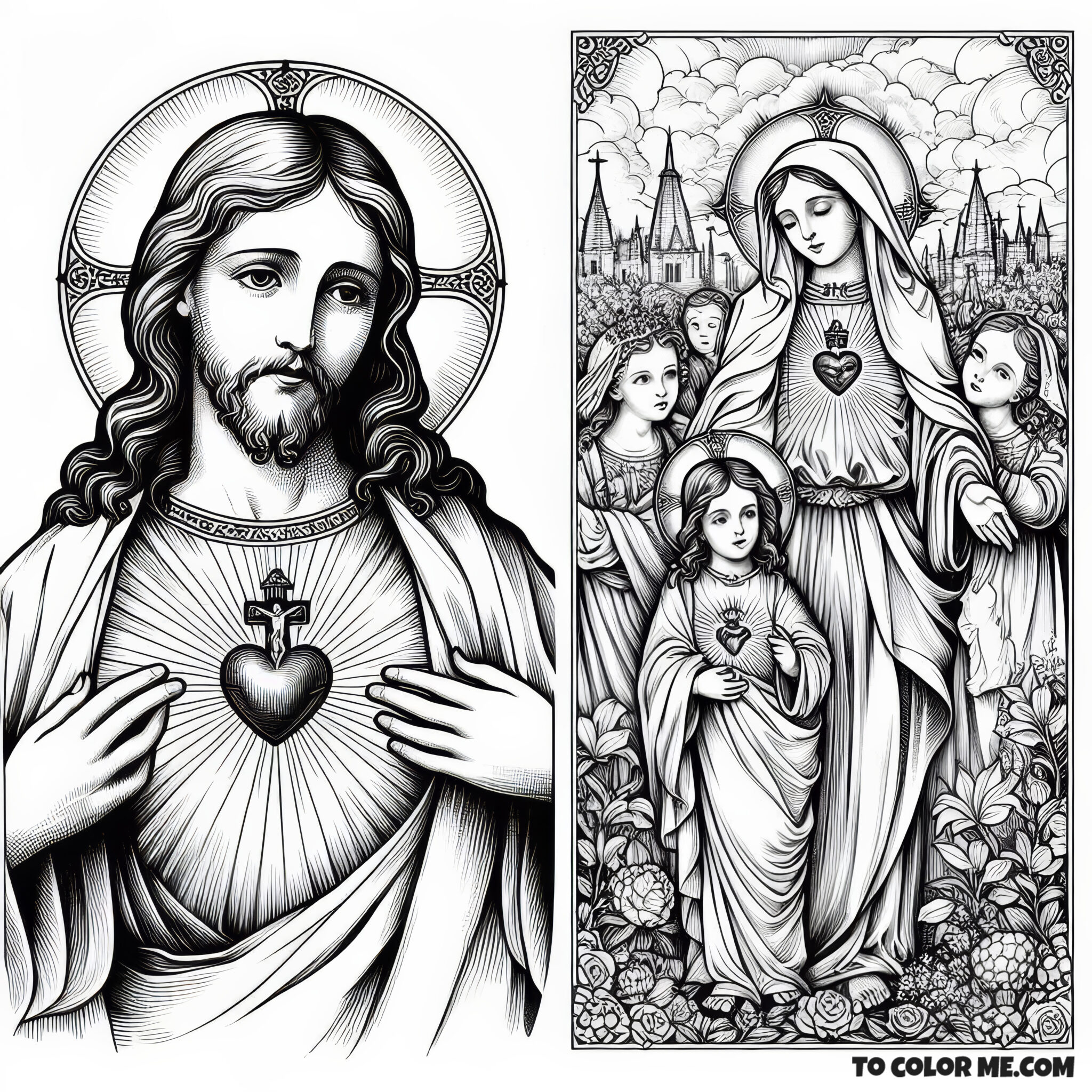 Sacred Heart’s Humility: Coloring Pages of Divine Love – To Color Me ...