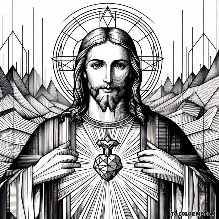 Coloring the Heart of Salvation: Jesus’ Sacred Love – To Color Me Faithful