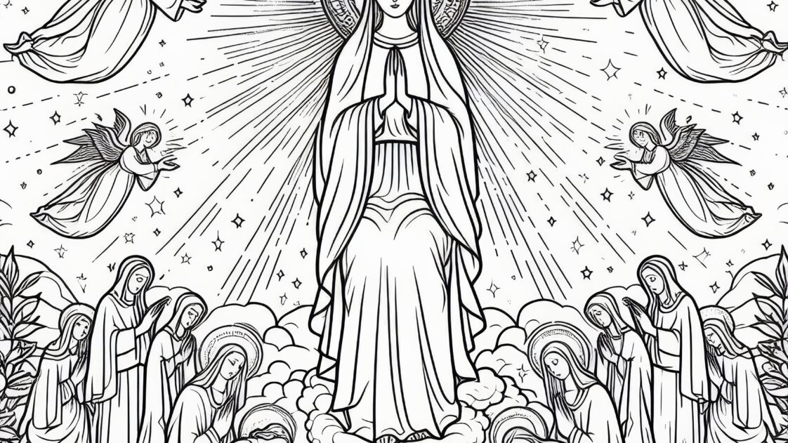 Assumption of the Blessed Virgin Mary – To Color Me Faithful