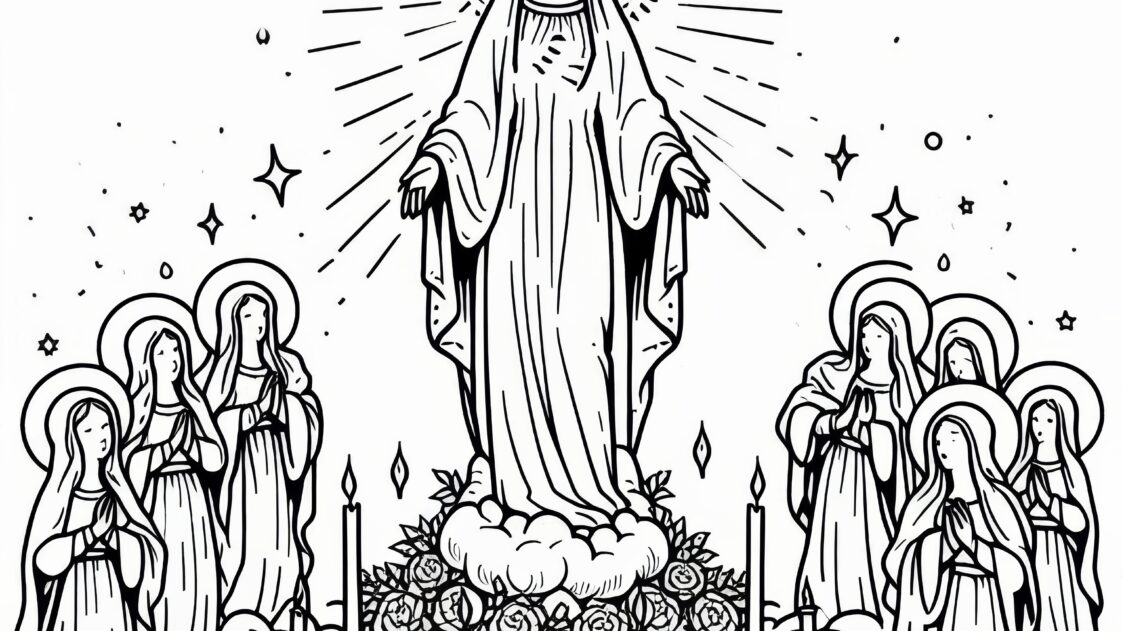 Assumption of the Blessed Virgin Mary – To Color Me Faithful