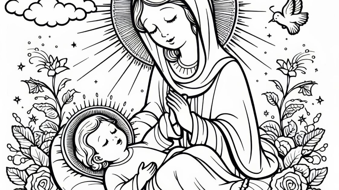 Assumption of the Blessed Virgin Mary – To Color Me Faithful