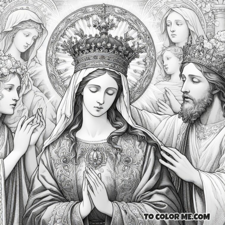 Our Lady’s Reign: Catholic Coloring Page – To Color Me Free