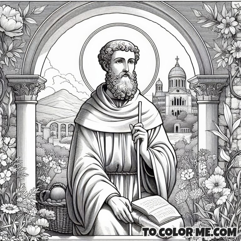 Bishop of Hippo: Augustine Coloring Sheet – To Color Me Free