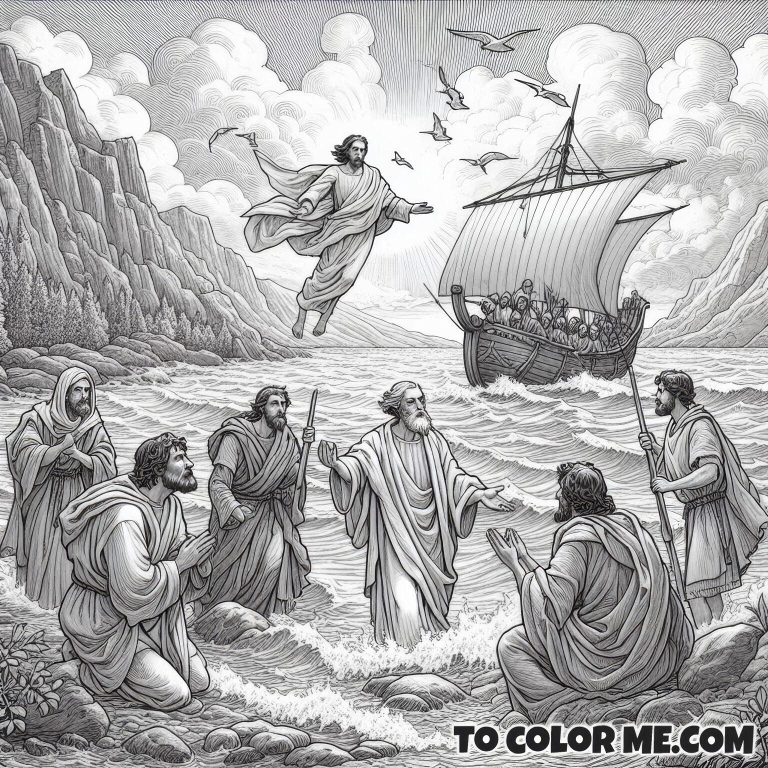 Saint of Sincerity: Bartholomew Coloring Page – To Color Me Free