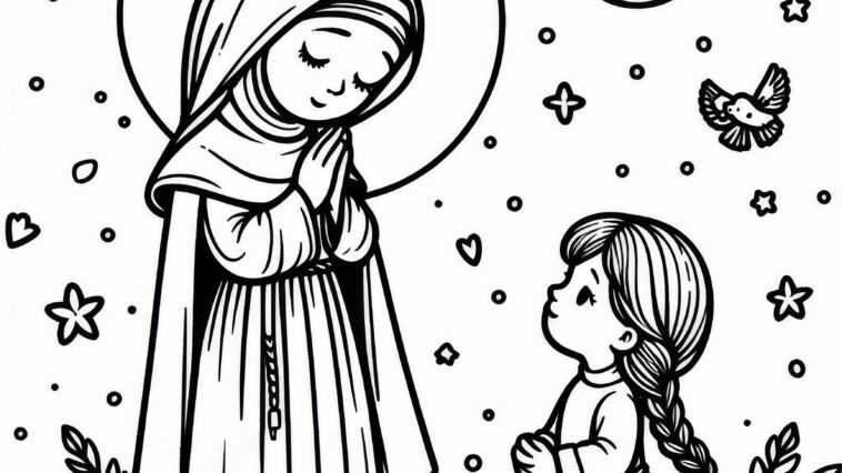 Assisi’s Holy Virgin: Clare Coloring Book – To Color Me Free