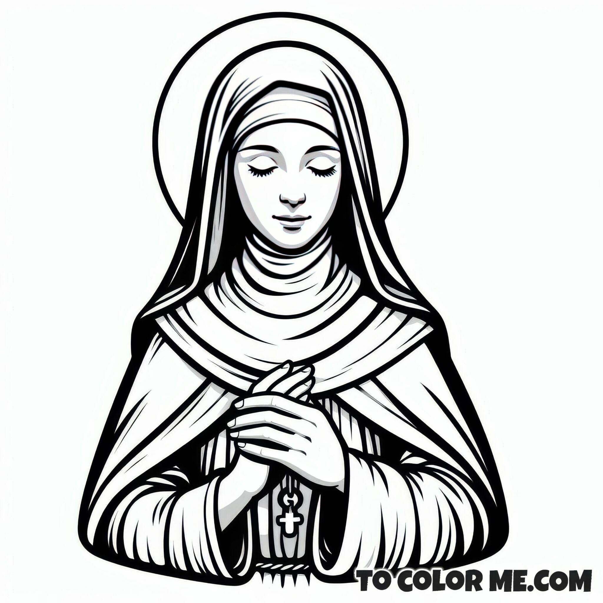 Assisi’s Holy Virgin: Clare Coloring Book – To Color Me Free
