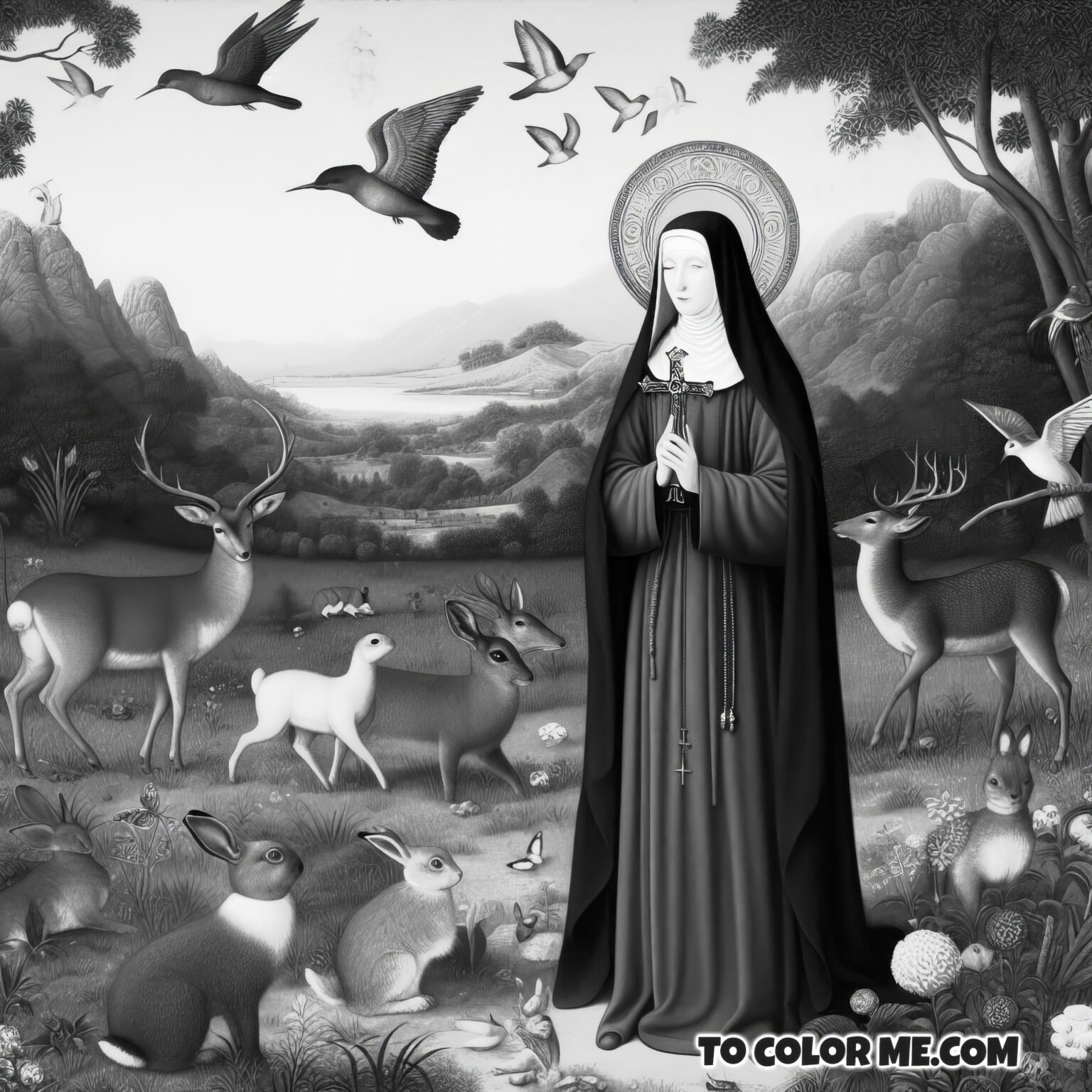 Poverty’s Princess: St. Clare Coloring Pages – To Color Me Free