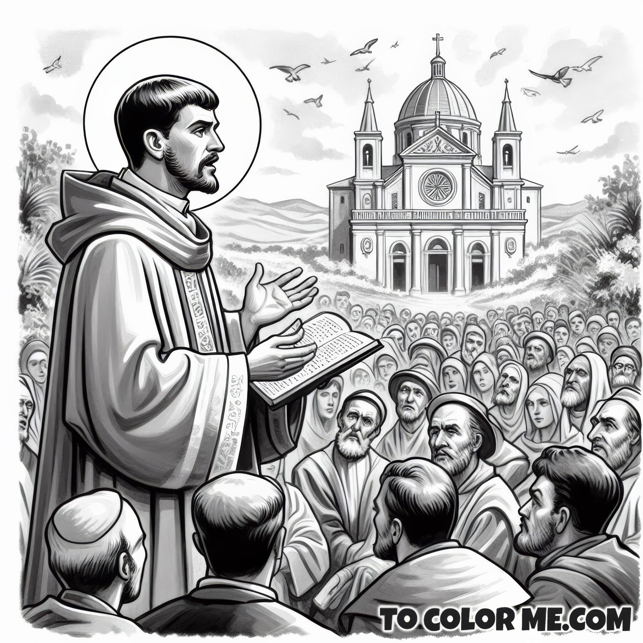 Spanish Saint: Dominic de Guzmán Coloring Pages – To Color Me Faithful