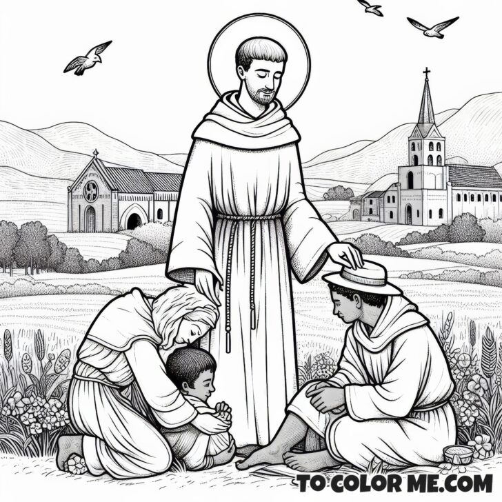 Patron of Scientists: St. Dominic Coloring Pages – To Color Me Faithful