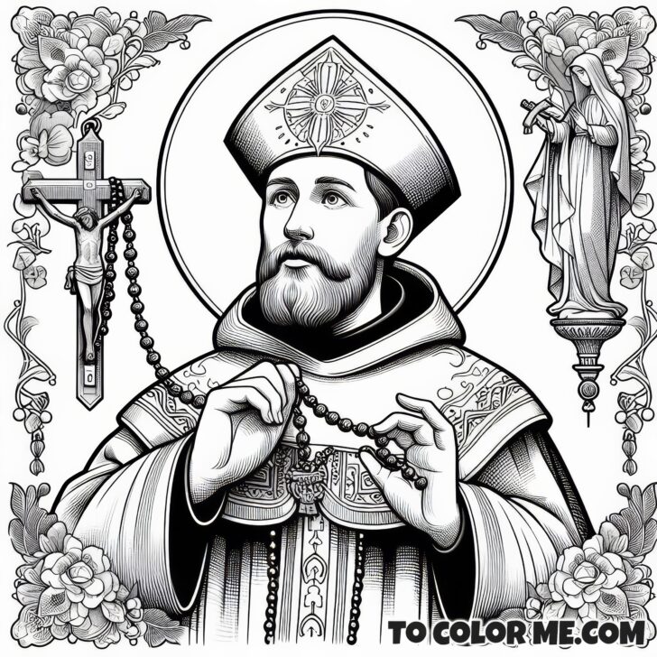 Rosary Promoter: St. Dominic Coloring Pages – To Color Me Faithful
