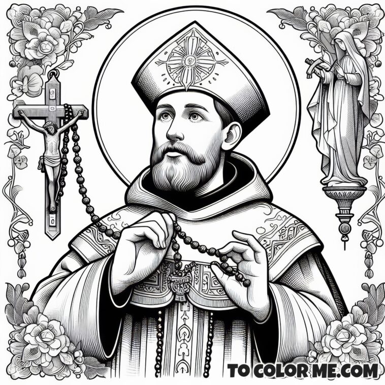 Rosary Promoter: St. Dominic Coloring Pages – To Color Me Faithful