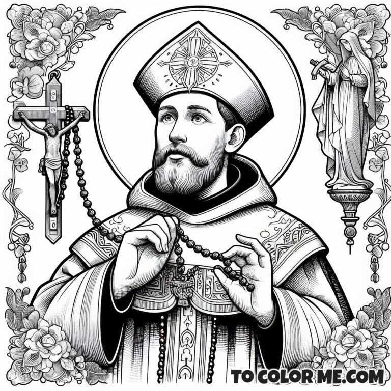 Rosary Promoter: St. Dominic Coloring Pages – To Color Me Faithful