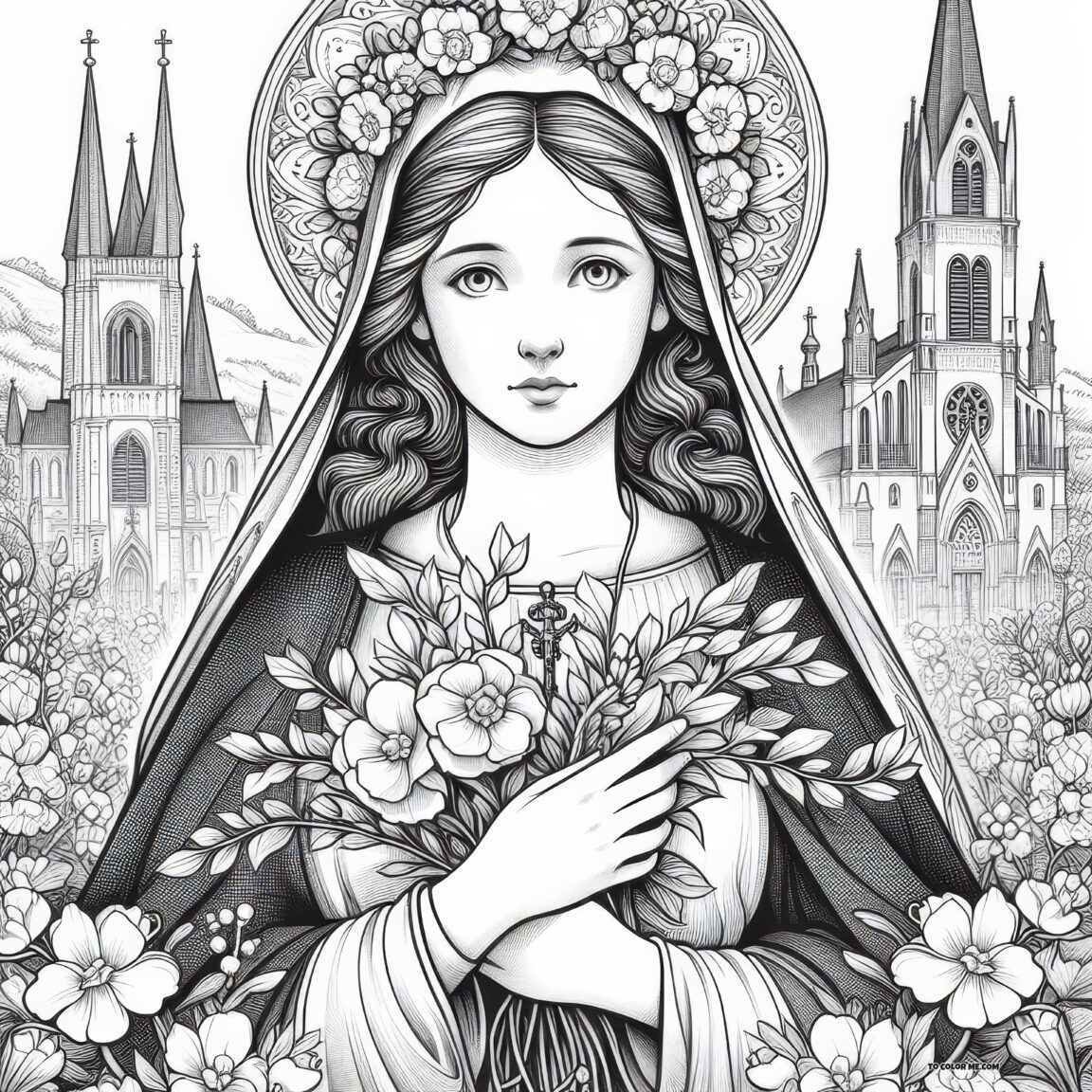 Young Saint’s Sacrifice: Maria Goretti Coloring Book – To Color Me Faithful
