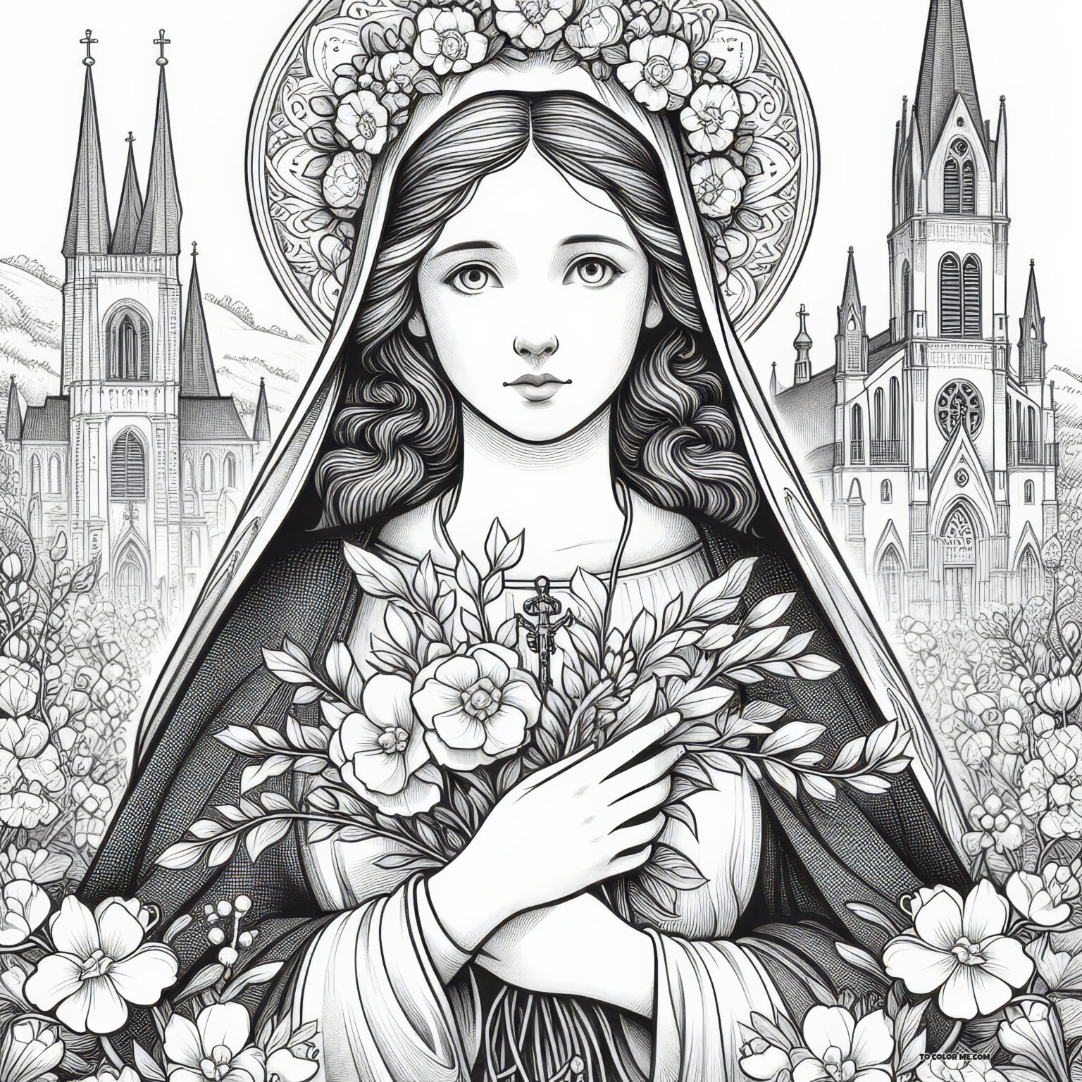 Young Saint’s Sacrifice: Maria Goretti Coloring Book – To Color Me Faithful