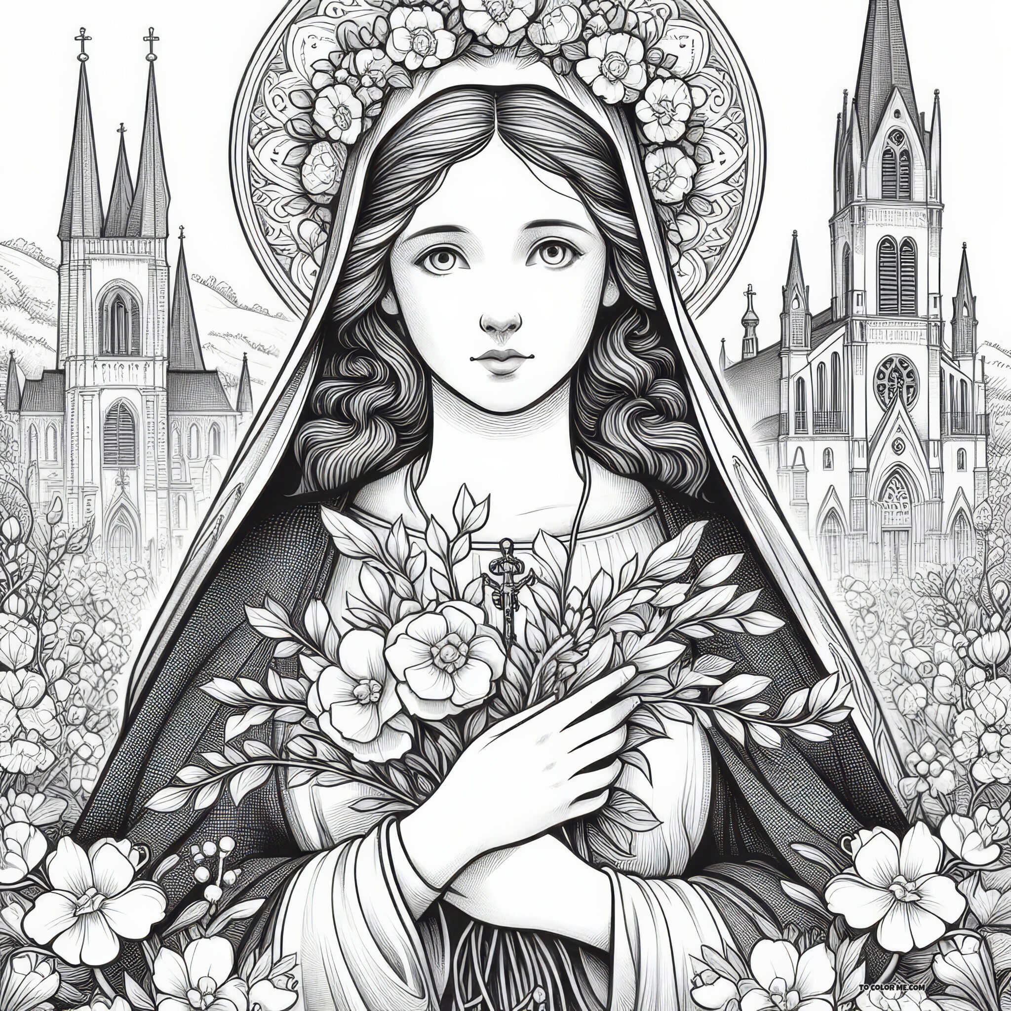Young Saint’s Sacrifice: Maria Goretti Coloring Book – To Color Me Faithful