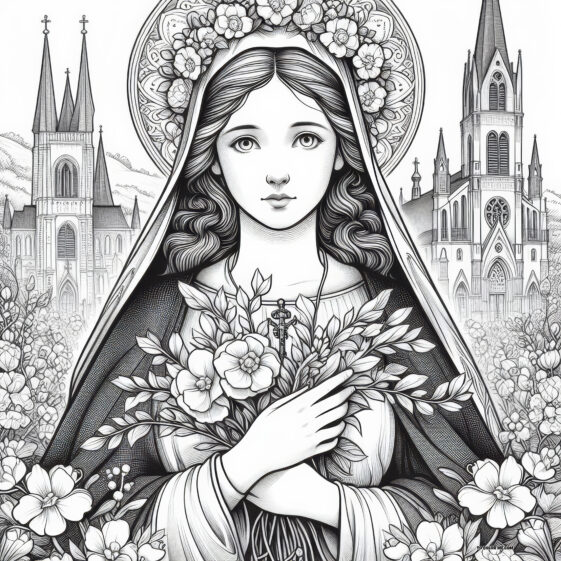Young Saint’s Sacrifice: Maria Goretti Coloring Book – To Color Me Faithful