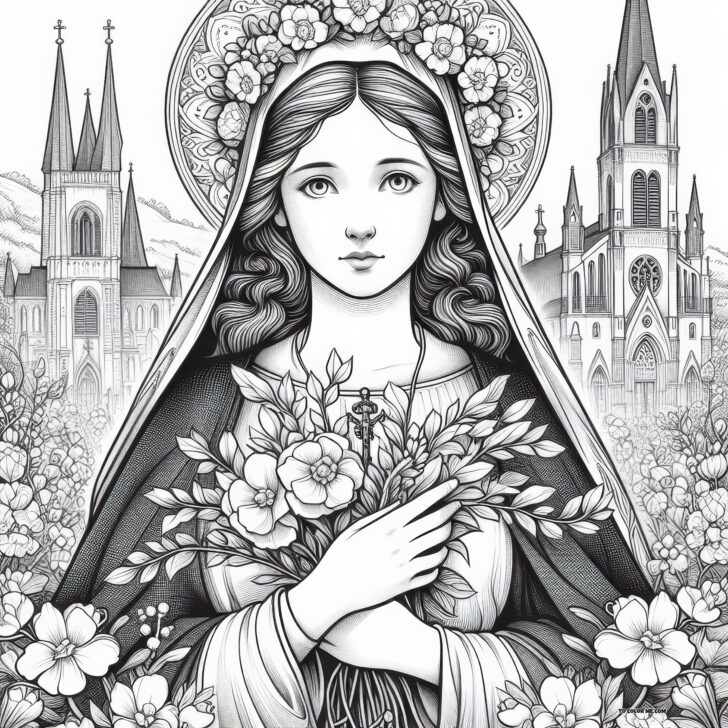 Young Saint’s Sacrifice: Maria Goretti Coloring Book – To Color Me Faithful