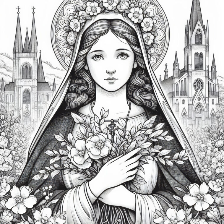 Young Saint’s Sacrifice: Maria Goretti Coloring Book – To Color Me Faithful