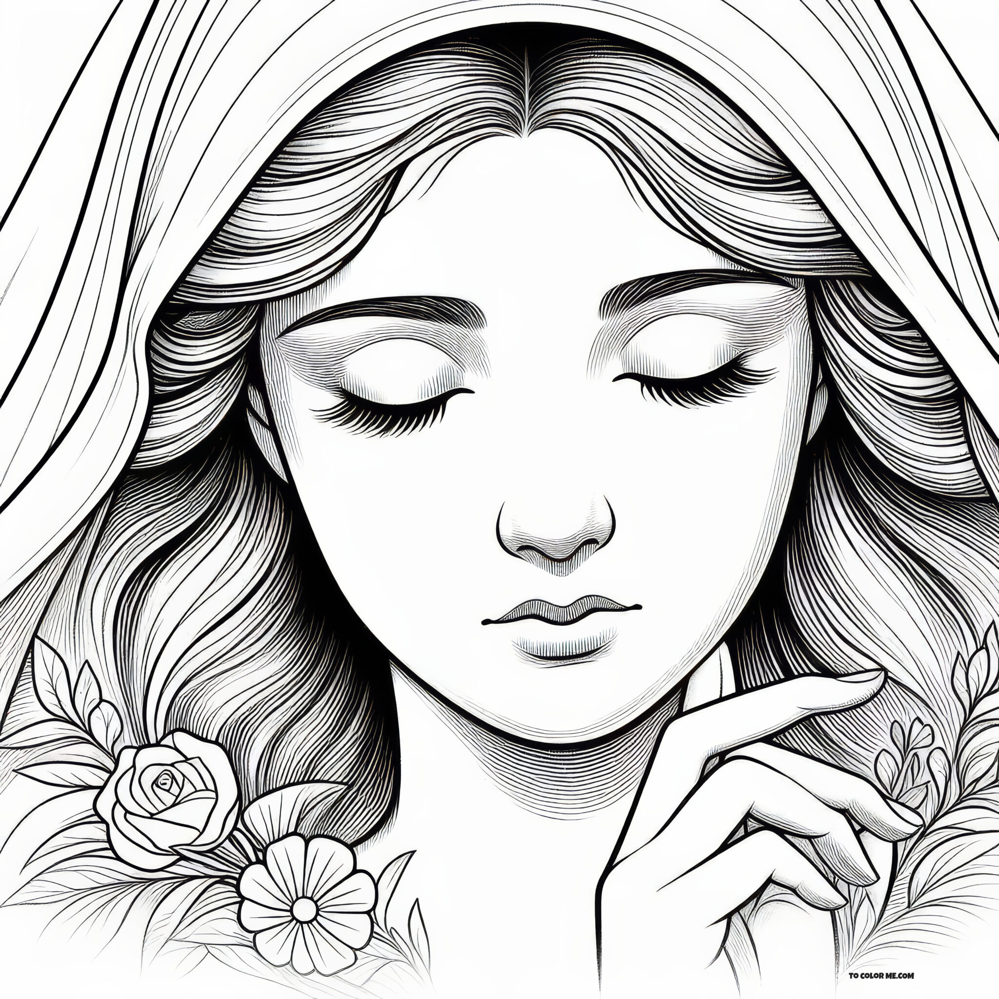 Guardian of Virtue: St. Maria Goretti Coloring Pages – To Color Me Faithful