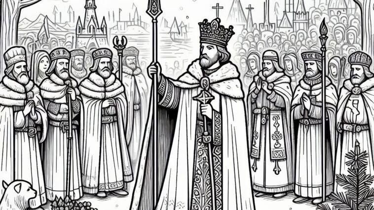 Royal Evangelization: Saint Stephen Coloring Page – To Color Me Free