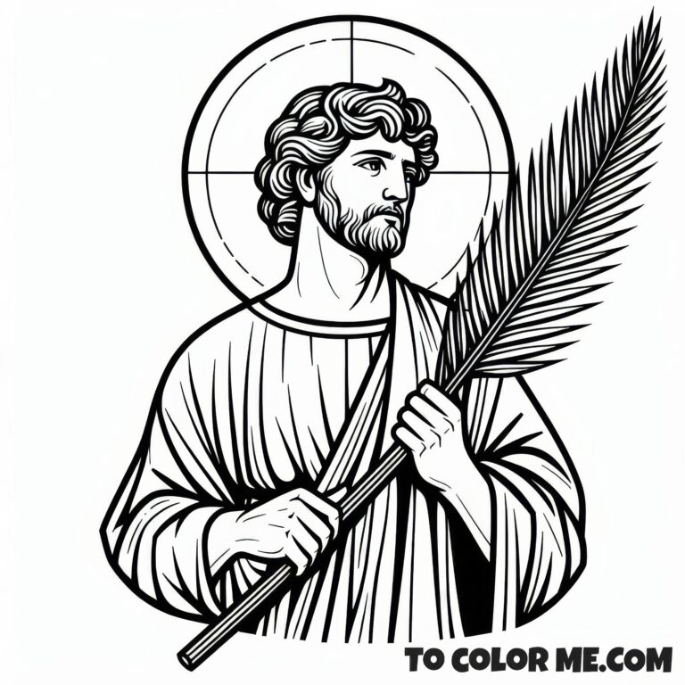 Royal Evangelization: Saint Stephen Coloring Page – To Color Me Free