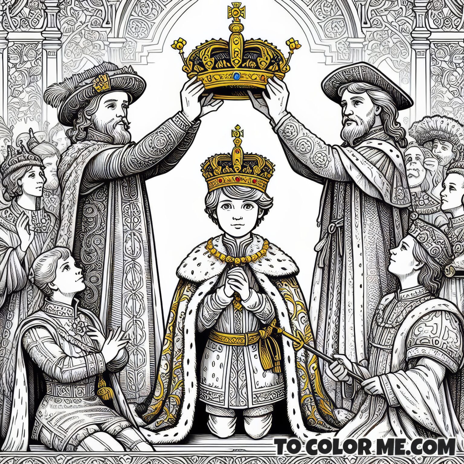 Protector of Clergy: Louis Coloring Page – To Color Me Free