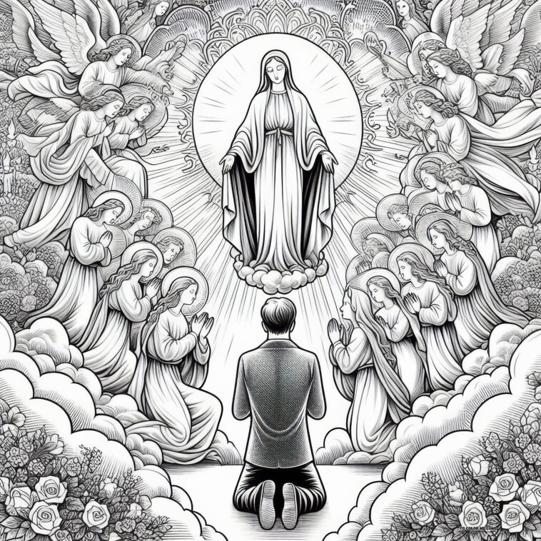 Mary’s Power, Wisdom, Love: Three Hail Marys Coloring Pages – To Color ...