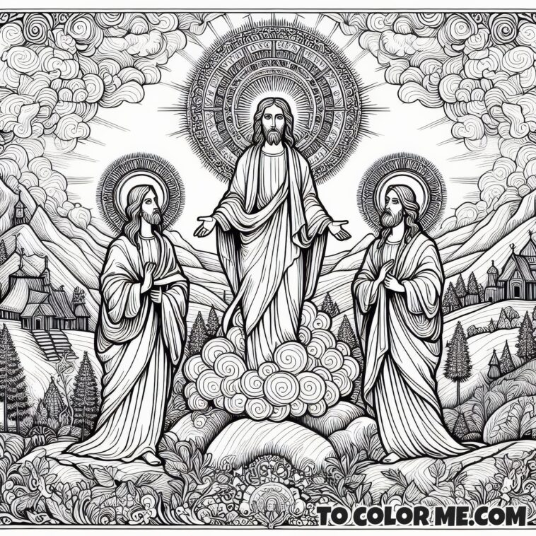 Enlightened Encounter: Jesus’ Transfiguration Coloring Pages – To Color ...