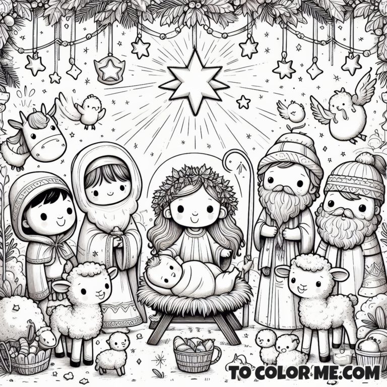 Nativity Characters Cut-Outs – To Color Me Faithful