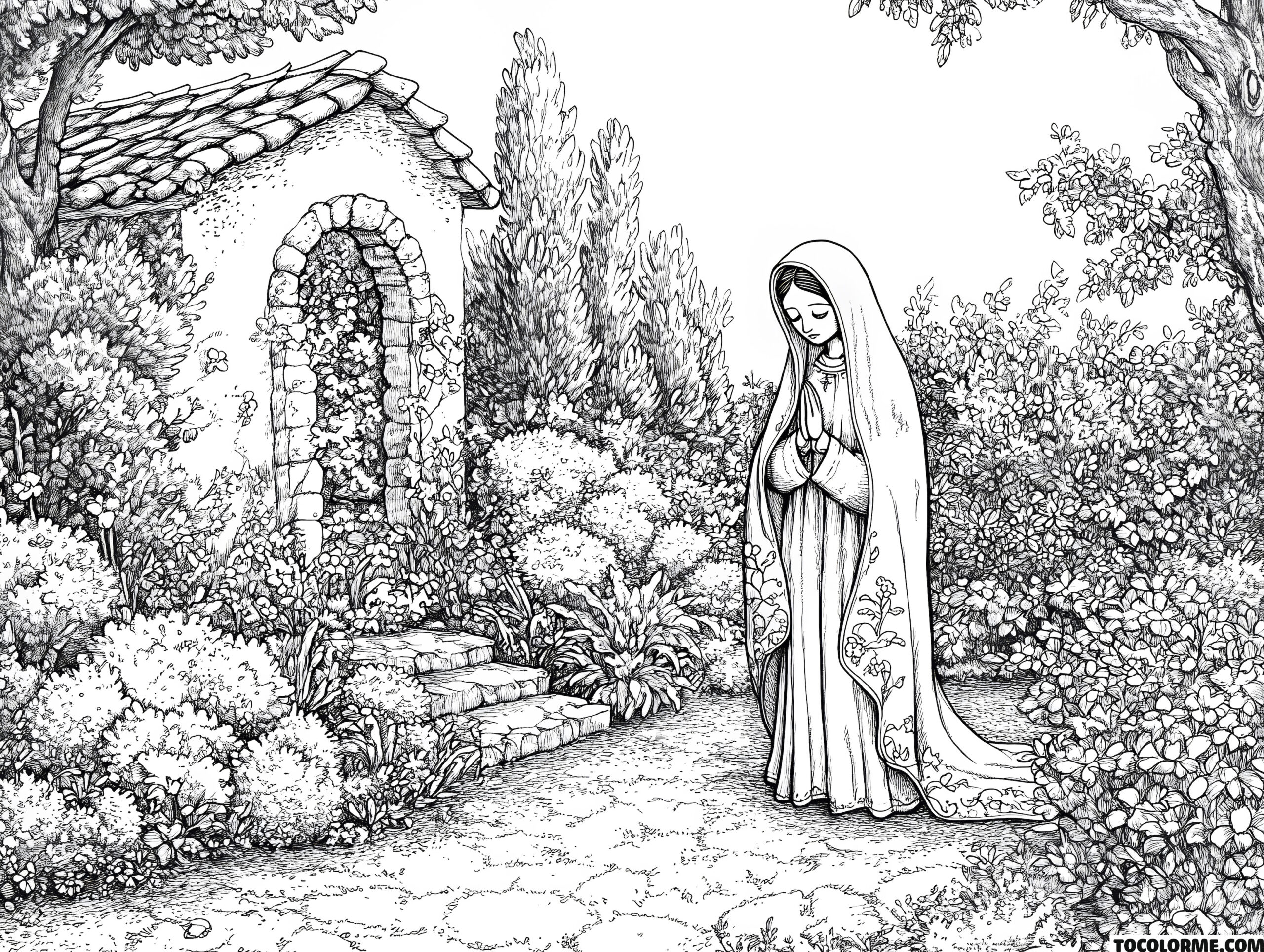 our lady of fatima coloring page free