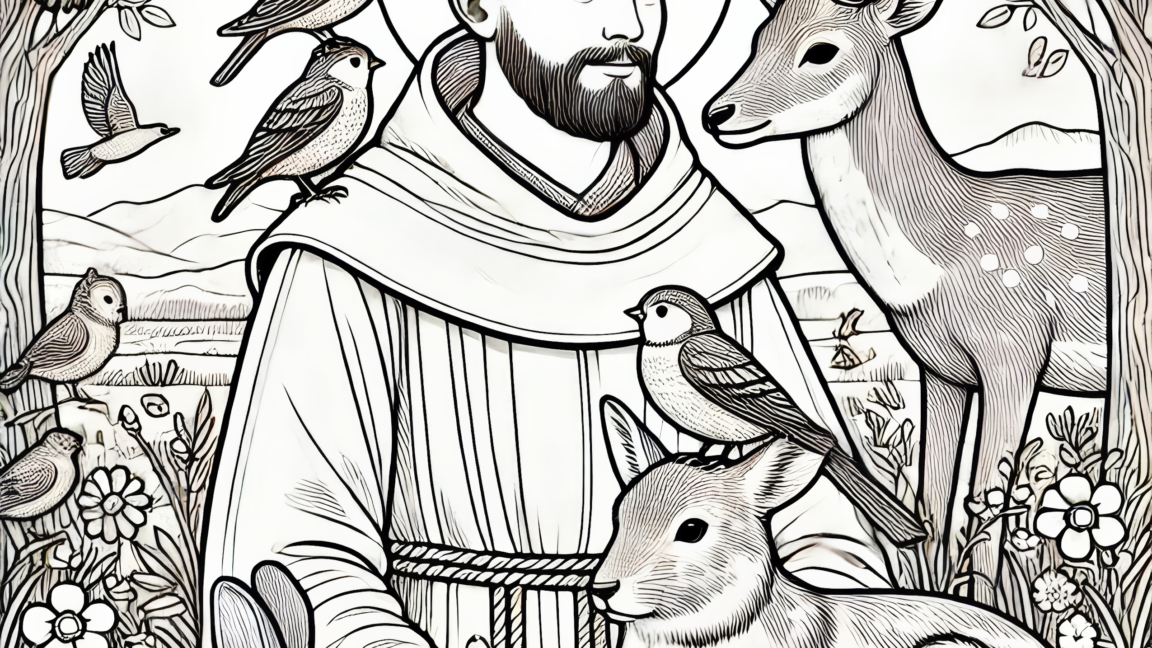 Assumption of Mary: Heavenly Coloring Page – To Color Me Faithful