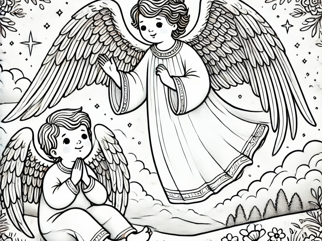 Assumption of Mary: Heavenly Coloring Page – To Color Me Faithful