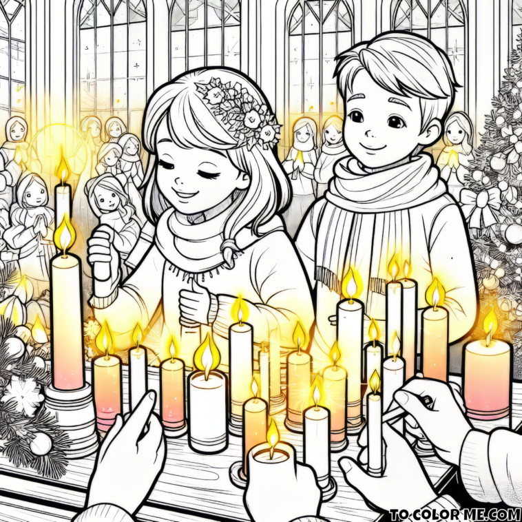 Glowing Traditions: Kids Celebrating Advent with Candles – Printable ...